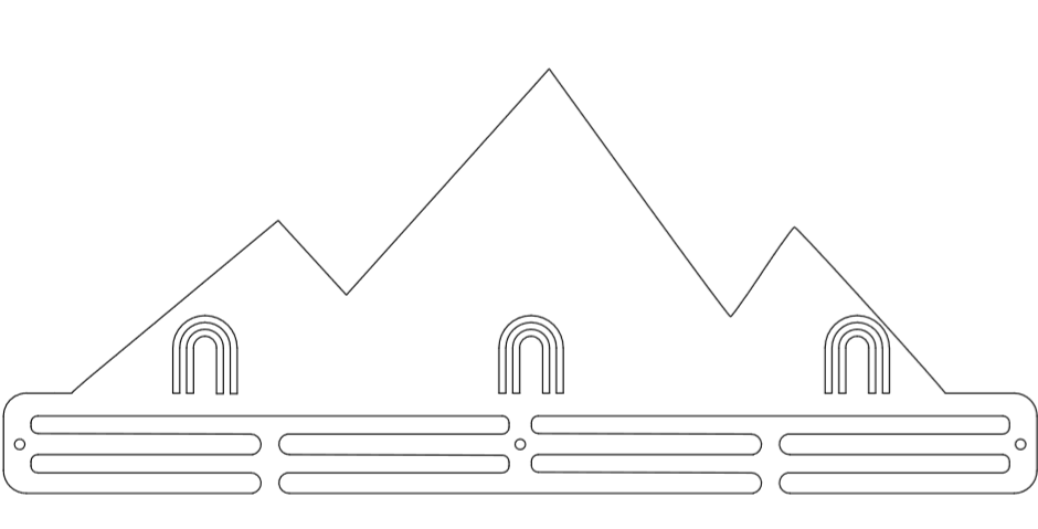 Mountain Range - Photo Display – Medal Hangers NZ